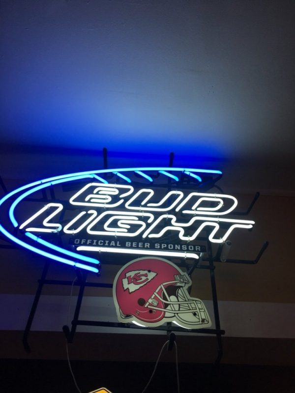 Custom Bud Light Kansas City Chiefs Neon Sign NFL Teams Neon Light Real ...