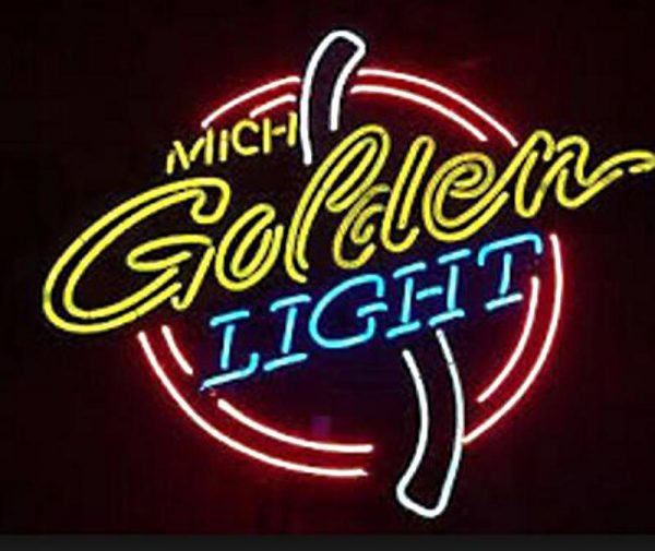 Custom Mich Golden Light Neon Sign Real Neon Light Z1295 – Custom Neon ...