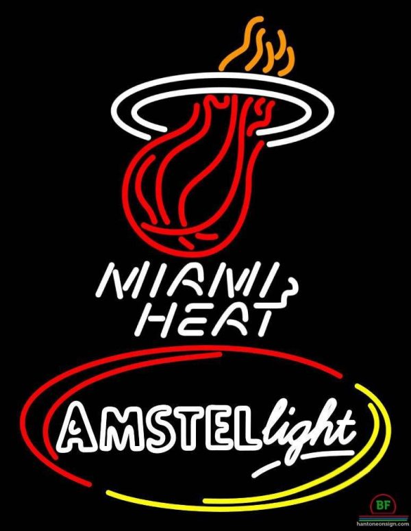 Custom Amstel Light Miami Heat Neon Sign NBA Teams Neon Light – Custom ...