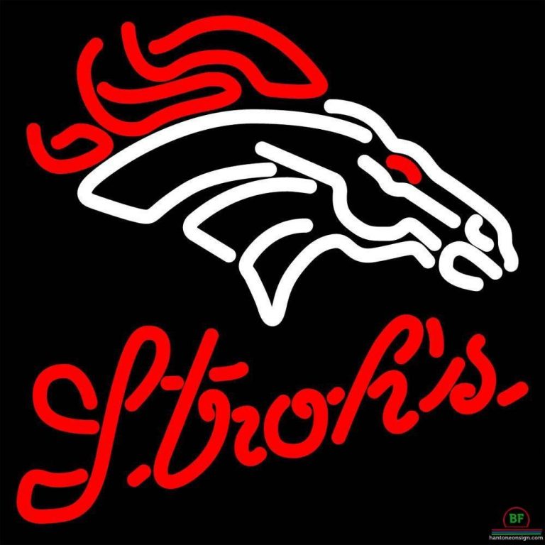 Custom Strohs Denver Broncos Neon Sign NFL Teams Neon Light – Custom ...