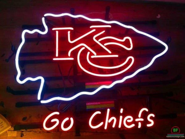 Custom Kansas City Chiefs Go Chiefs Neon Sign NFL Teams Neon Light ...