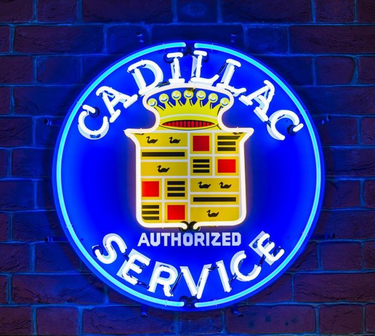 Custom Cadillac Service Auto Car Neon Sign – Custom Neon Signs – Neon ...